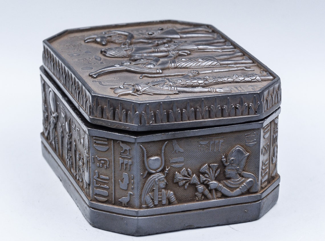 Egyptian art Box decorative Pharaonic black made in egypt | Etsy