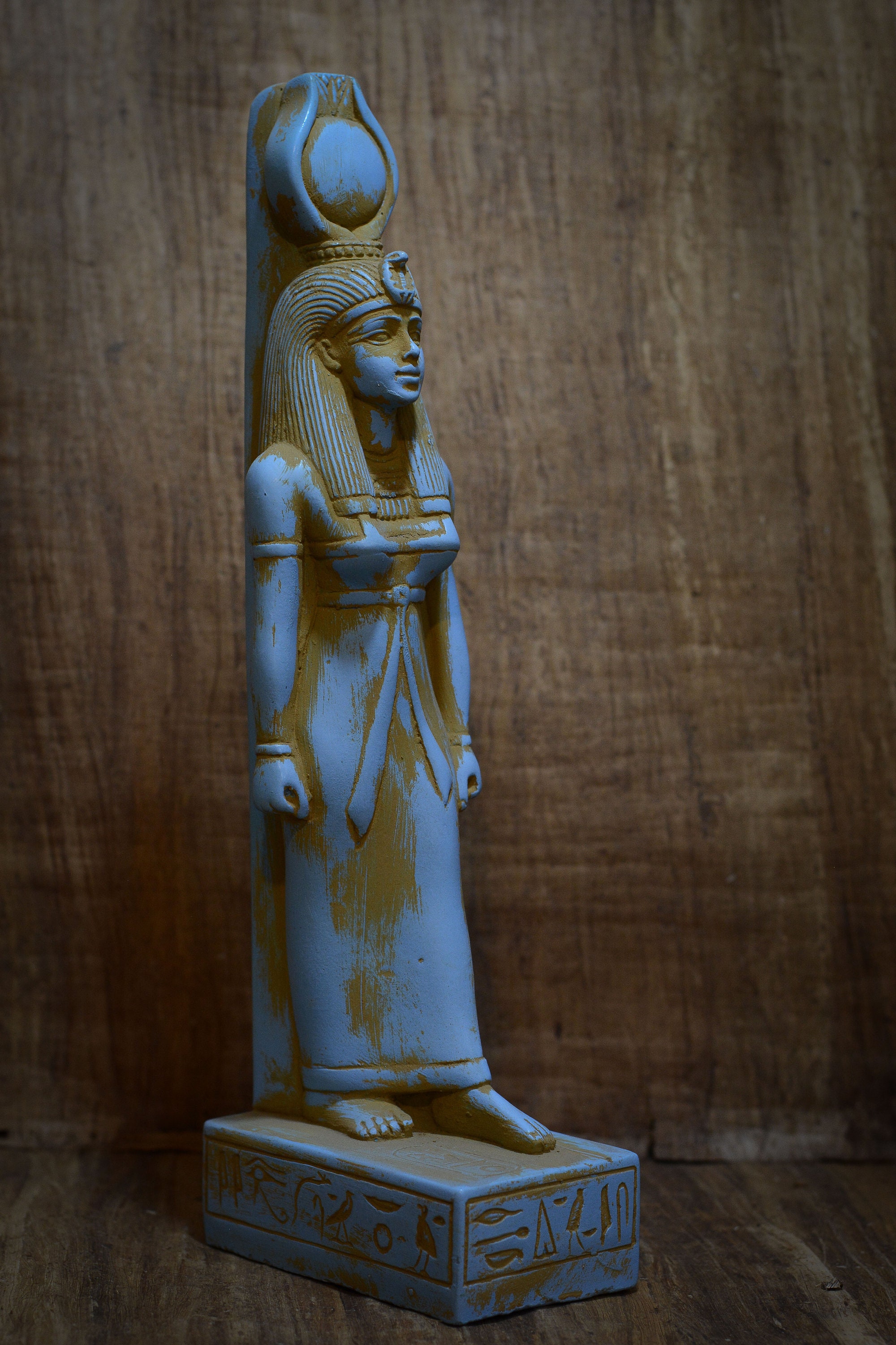 Statue Goddess Isis Blue Sculpture Unique Egyptian Art Altar - Etsy UK