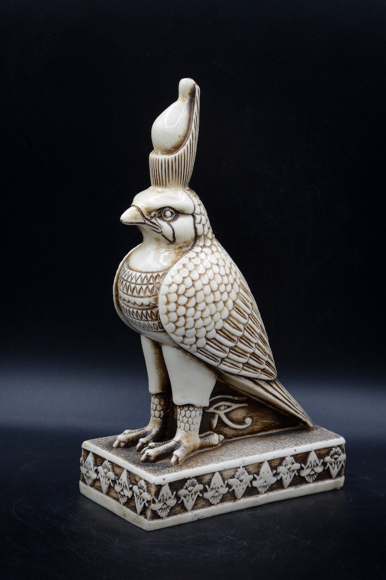 Unique Egyptian God Falcon Bird Horus Statue (2 Color) Made in Egypt - Etsy