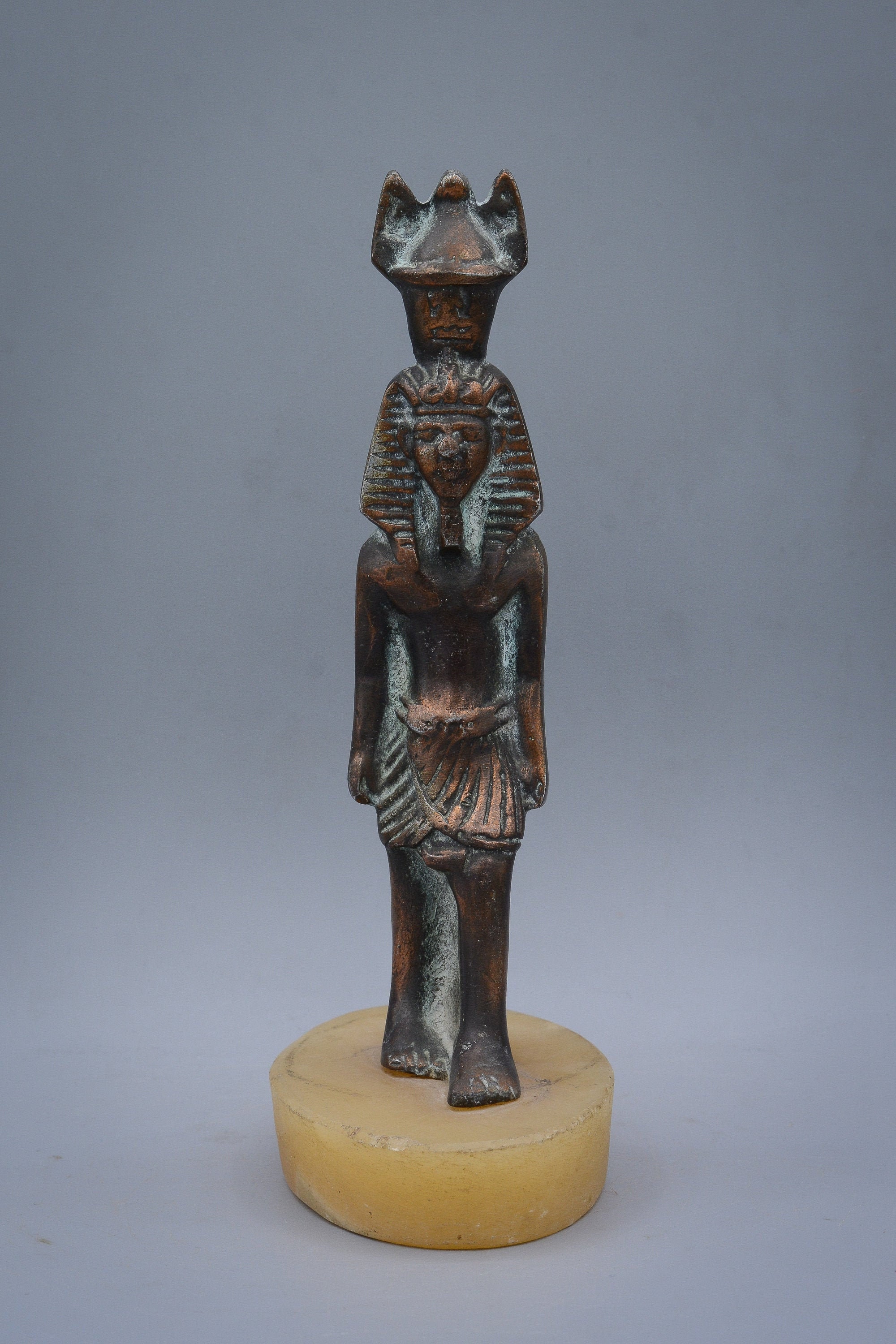 Vintage statue Pharaoh king Ramesses ii handmade old copper | Etsy