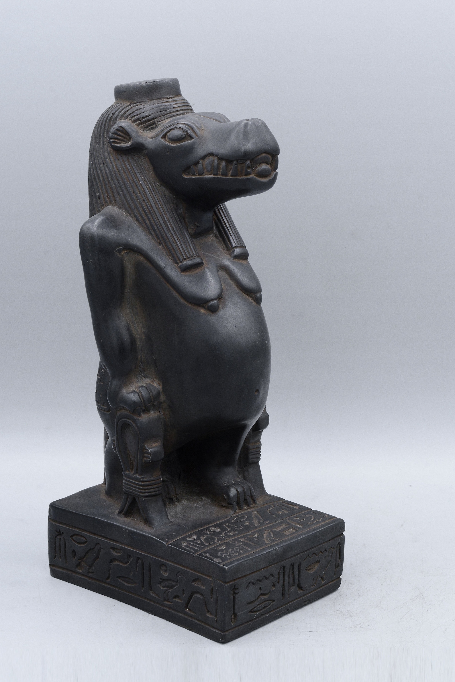Statue of Taweret Hippos “goddess of Childbirth” Black Heavy 2 Size ...