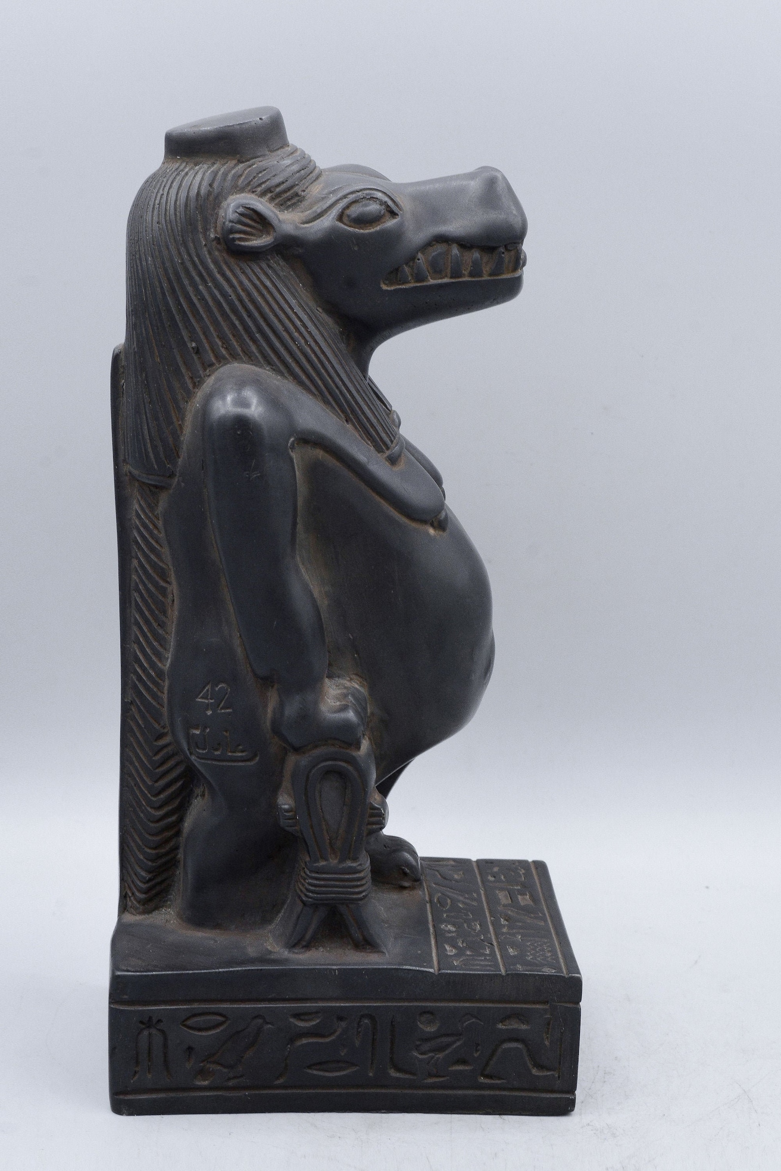Statue of Taweret Hippos “goddess of Childbirth” Black Heavy 2 Size ...