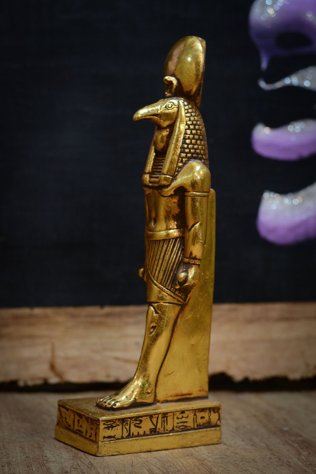 Statue Thoth God of Writing and Wisdom Paint Gold Leaf Made in Egypt - Etsy