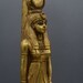 Statue Egyptian Goddess Isis Painted Gold Leaf Vintage Heavy Stone Made ...