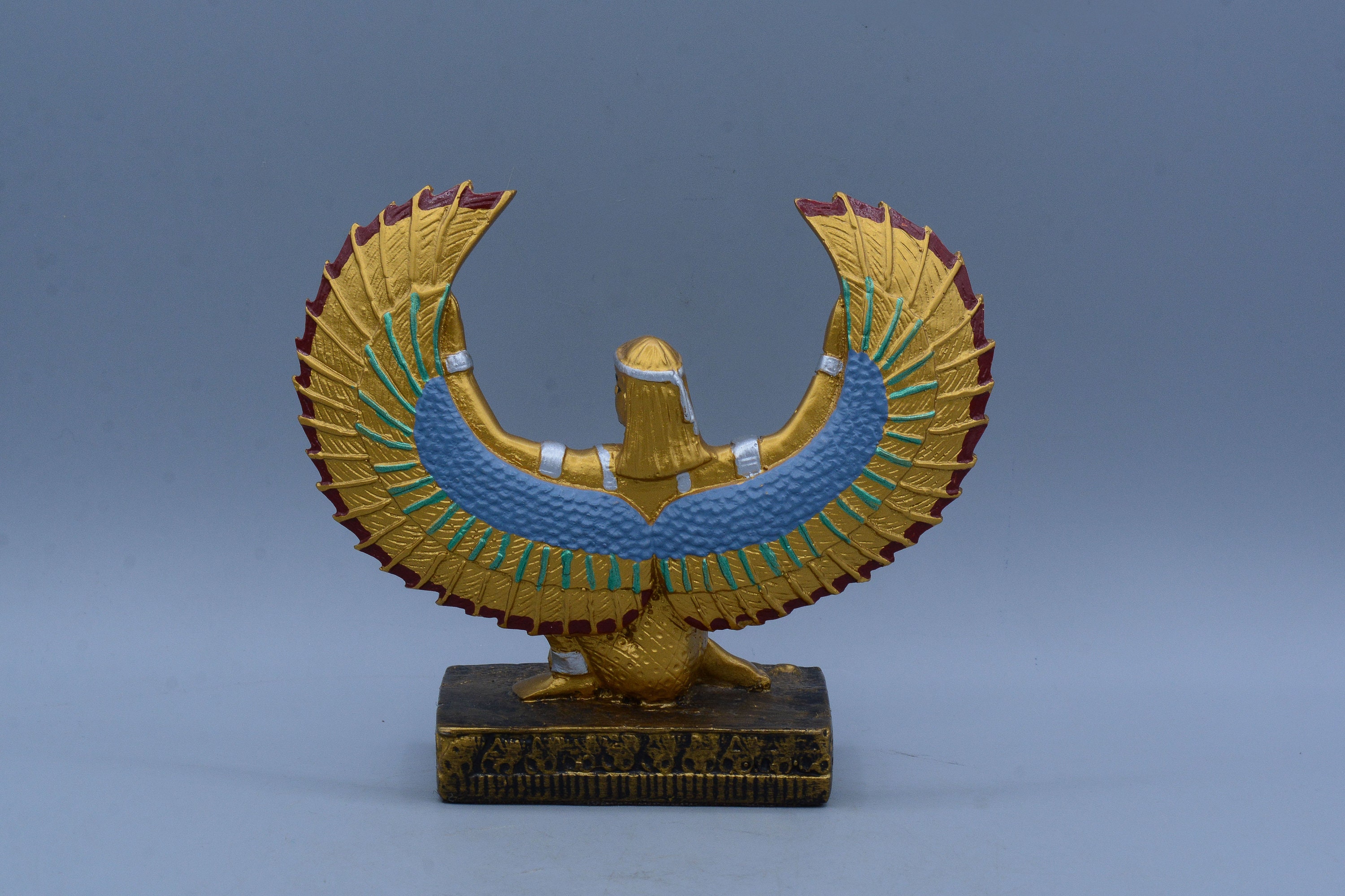Egyptian Goddess Isis Wings Statue hand painted 2 style made | Etsy