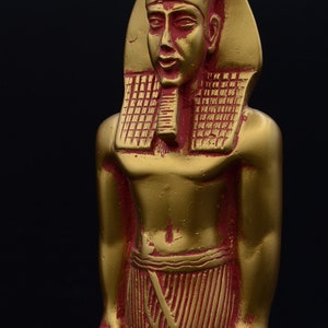 Egyptian Statue of Akhenaten Sun God Aten amenhotep IV Gold Made in ...