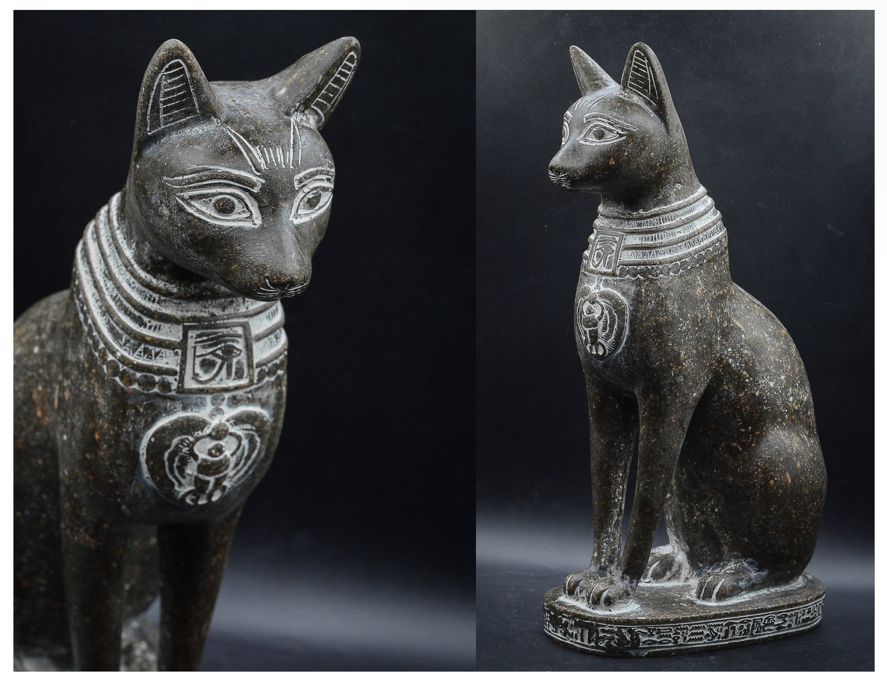 Statue Goddess Cat Bastet Large Sculpture Granite Marble 3 Style Unique ...