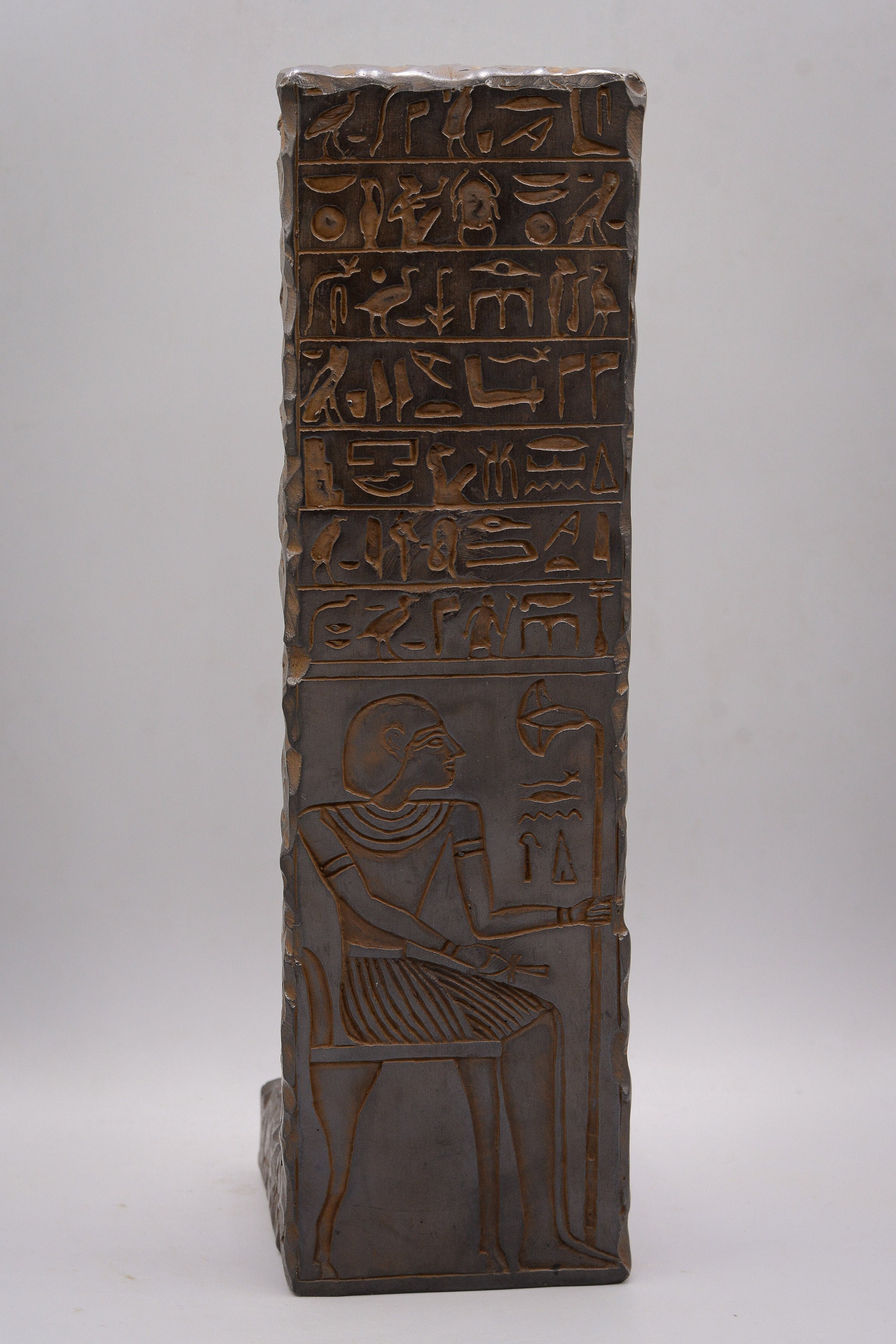 Statue of Ptah Stela relief God craftsmen unique heavy black | Etsy