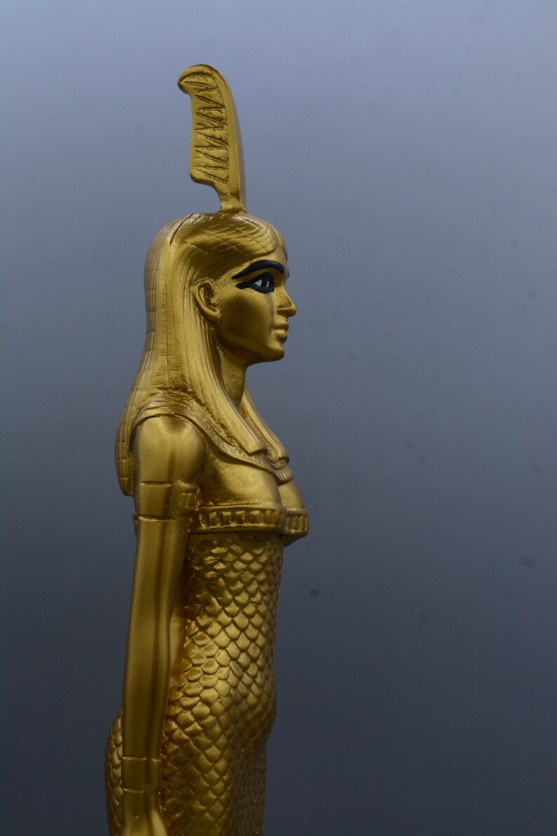 Statue Maat Goddess of Balance and Truth Gold Standing Handmade ...