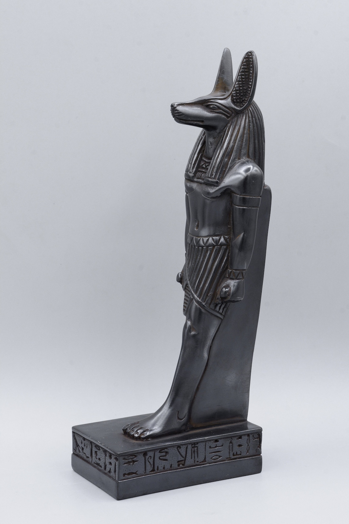 Egyptian God Anubis statue Black 2 size solid stone made in | Etsy