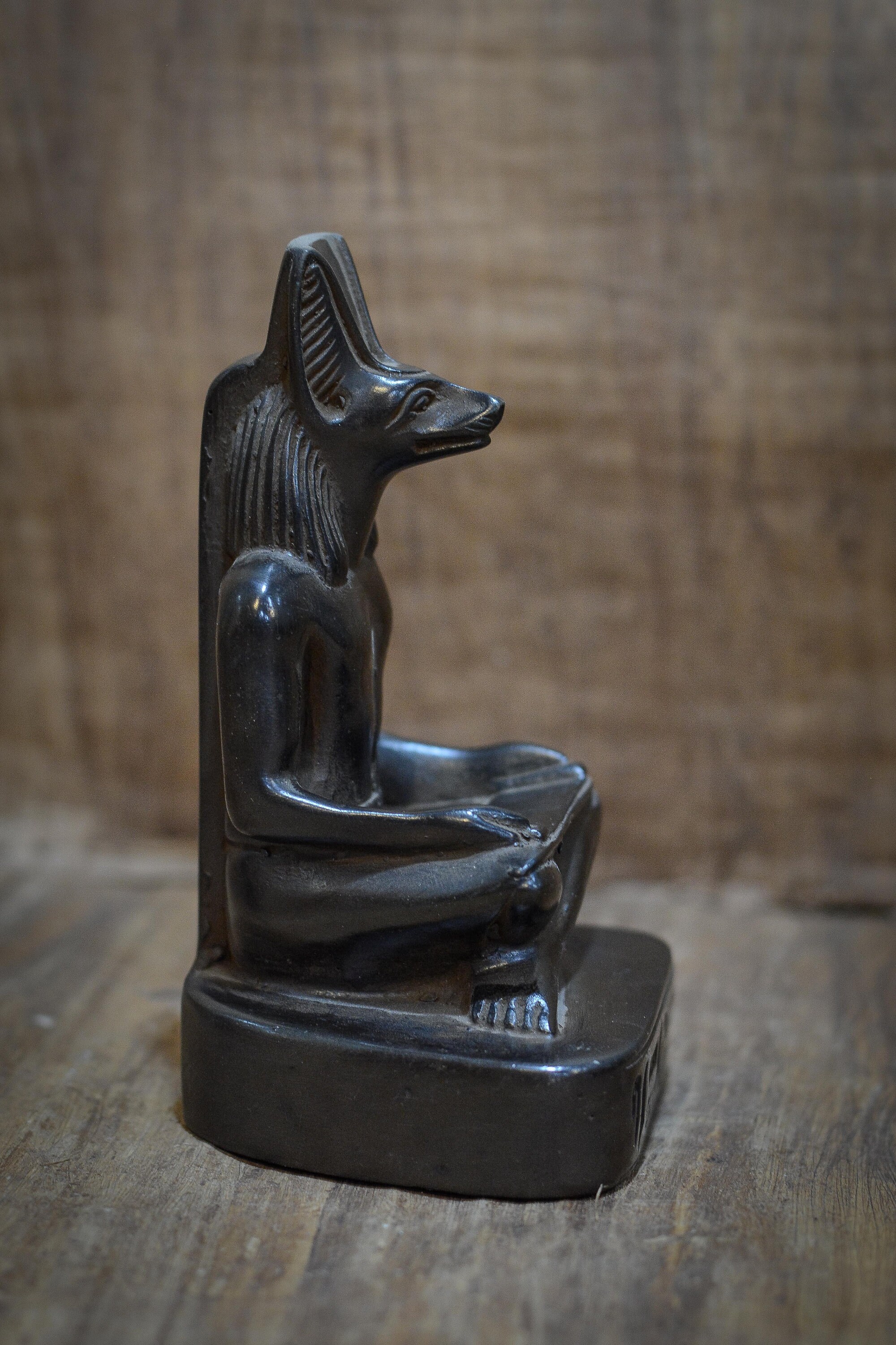 Seated Anubis Statue God of Death Figurine Black Made in Egypt - Etsy