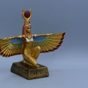 Flying Wings Egyptian Goddess Isis Statue Hand Painted 2 Style Made in ...