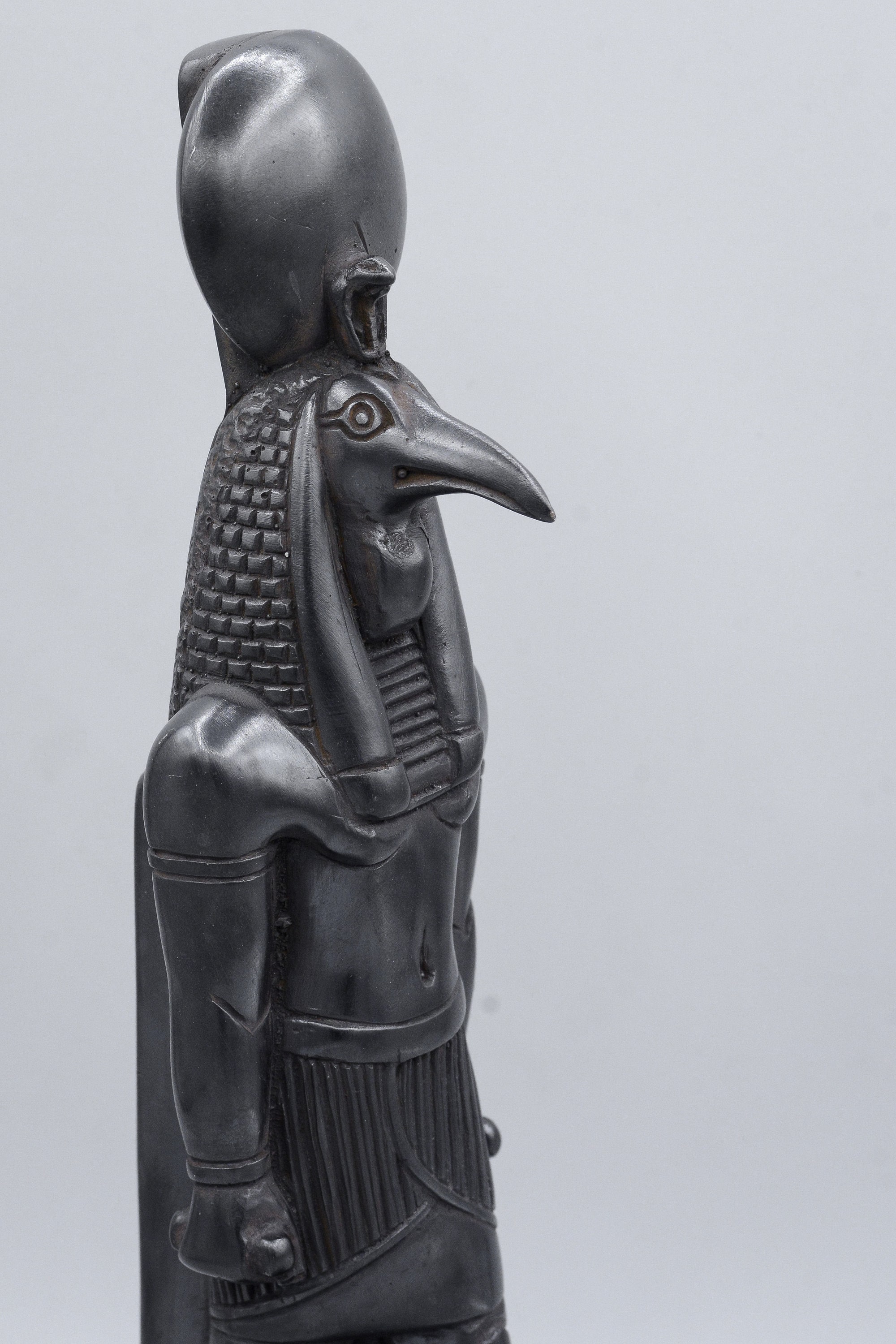 Estatua egipcia Thoth dios de la sabiduría Estatuilla negra hecha en ...