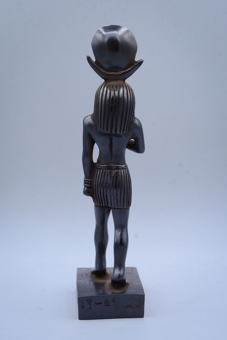 Ancient Egyptian Statue of Sun God Ra Harakhte Crowned With a Solar ...