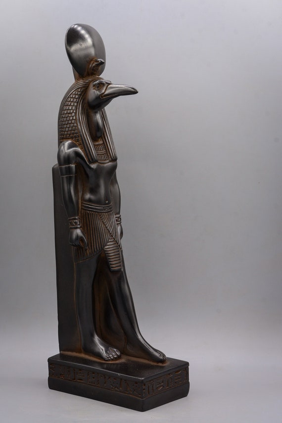 Thoth Statue Statue Of The Ibis Headed God Thoth (gilded Wood And