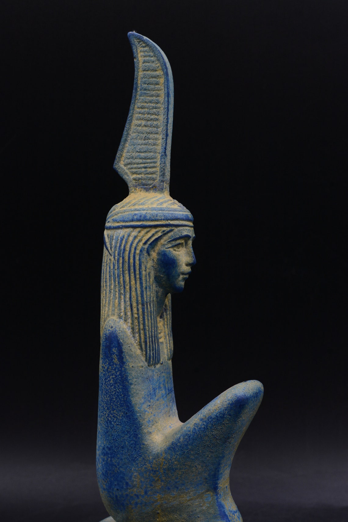 Statue Maat Goddess of Balance and Truth Blue Figurine Handmade ...