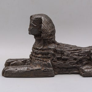 Egyptian Statue Sphinx Black Solid Stone Heavy Made in Egypt - Etsy