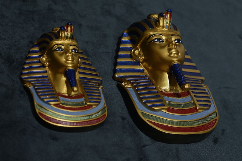 Unique Ancient Egyptian King Tutankhamun Mask Hand Painted 2 - Etsy