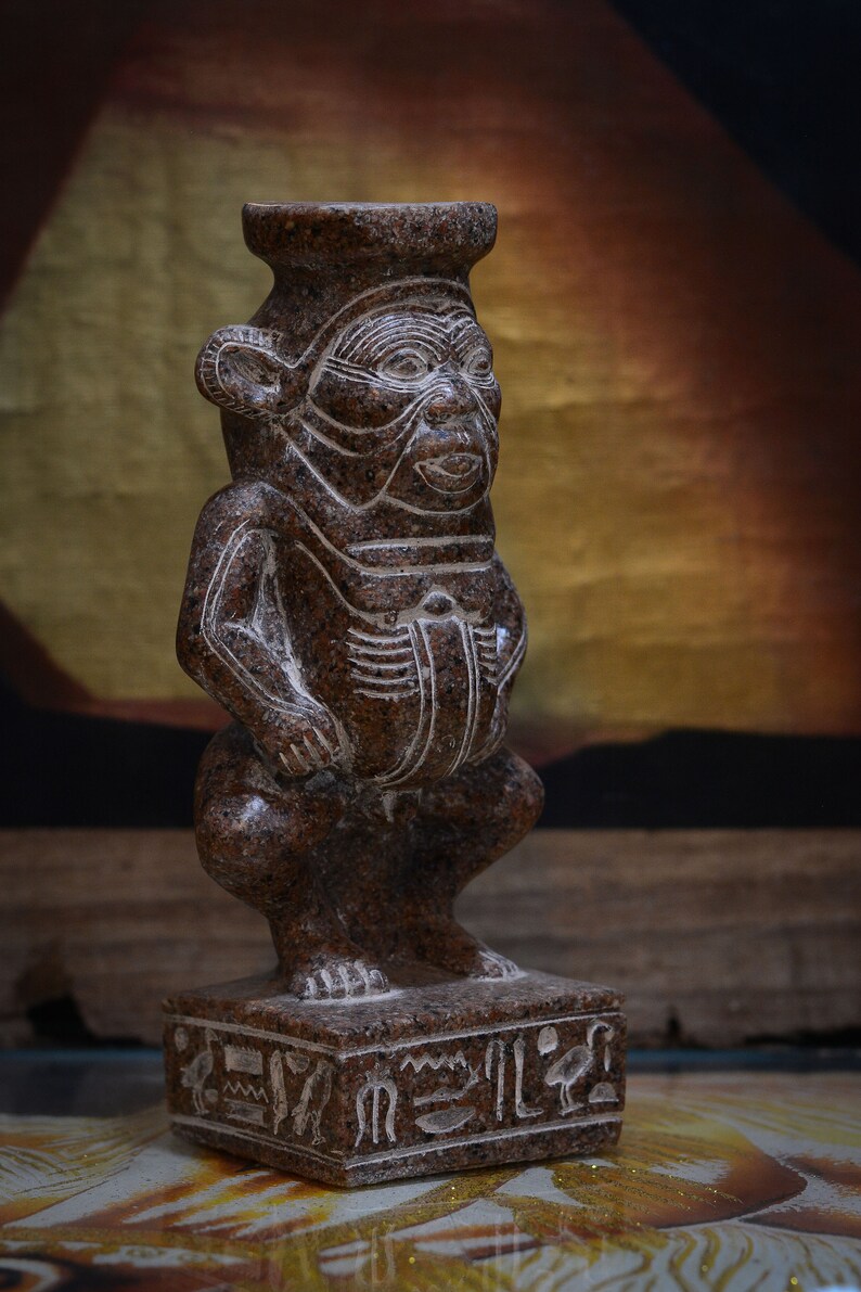 Egyptian Statue Bes God of Entertainment Sculpture Granite - Etsy