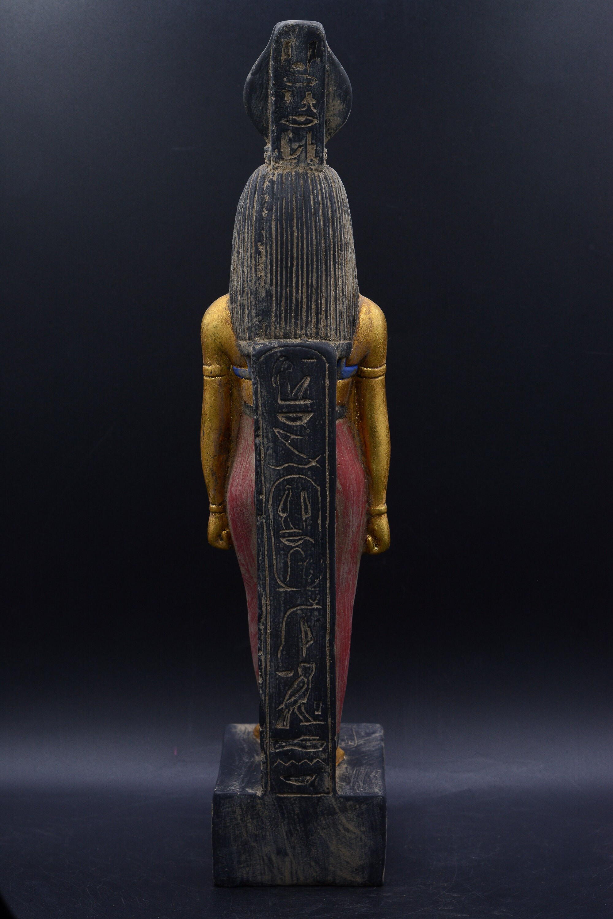 Statue of Ancient Egyptian Art Goddess Isis Unique Heavy Stone Hand ...