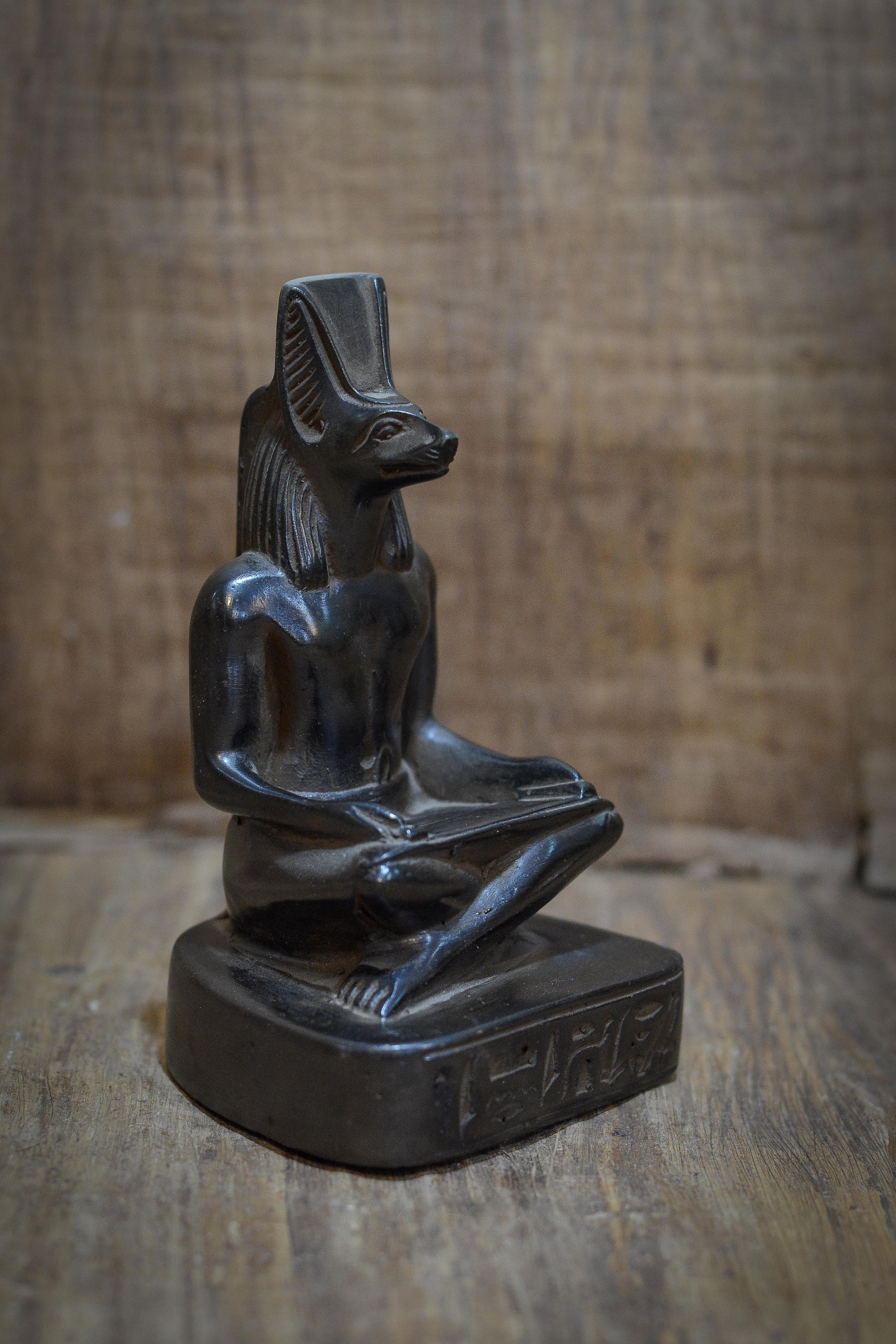 Seated Anubis Statue God of Death Figurine Black Made in Egypt | Etsy