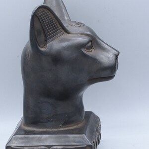 Statue of Egyptian Goddess Cat Bastet Head 3 Size Black Made in Egypt ...