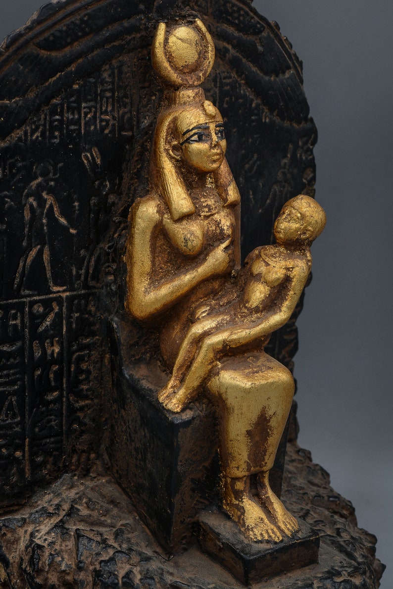 Statue of Isis Goddess of Healing and Magic Nursing the Child | Etsy