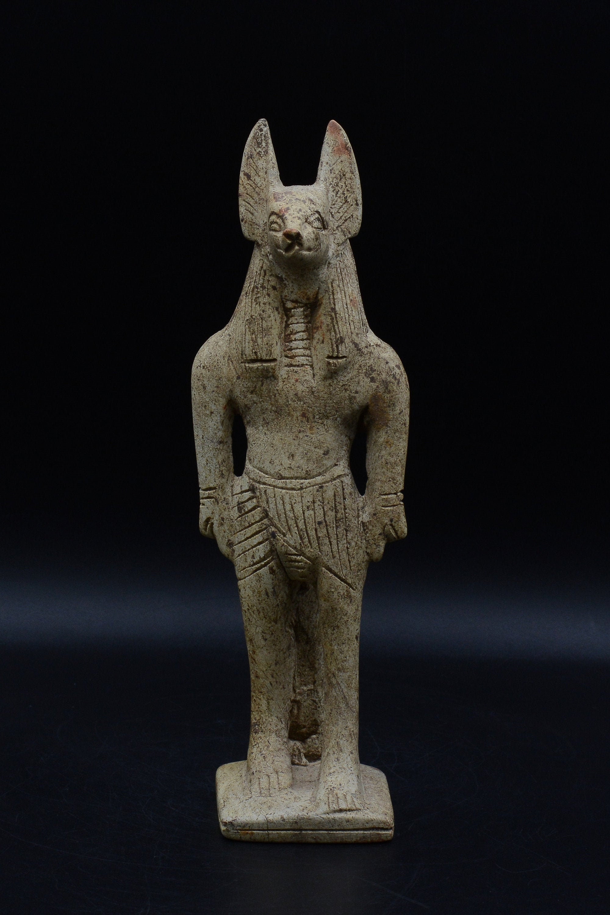 Unique Egyptian God anubis vintage Statue carved stone made in | Etsy