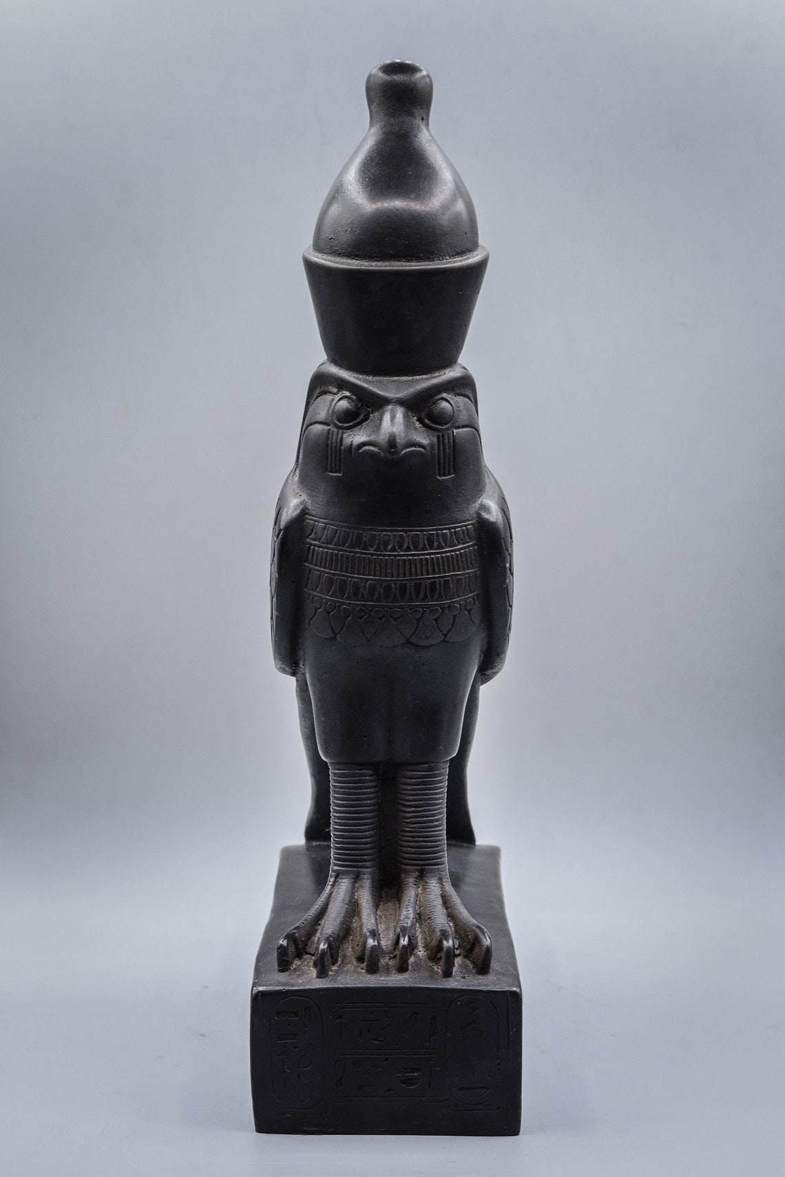 Statue Horus God of Sky Falcon Bird Headed Black Large Heavy 11.5 ...