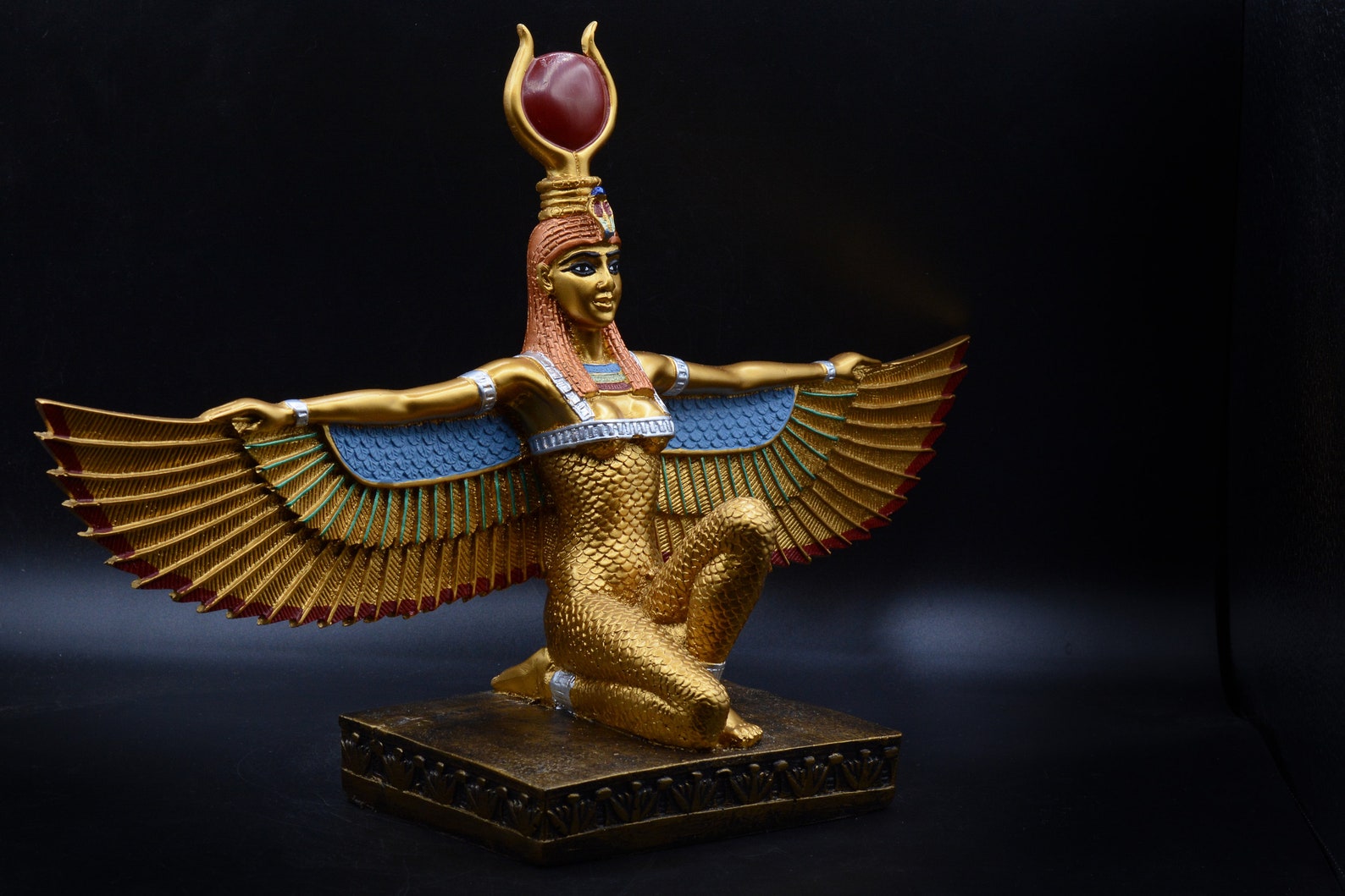 Egyptian Goddess Isis Open Wings Large Statue (2 Style) Made in Egypt ...