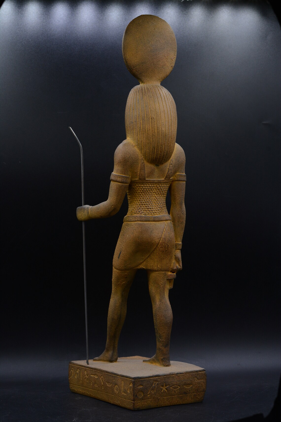 Statue of Ra Harakhte Sun God Crowned With a Solar Disk Unique Black ...