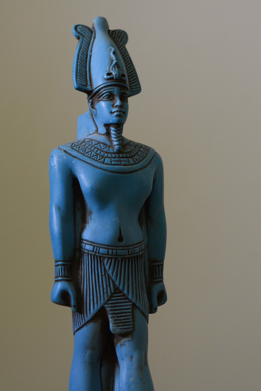 Statue of Osiris Lord of the Dead Blue Large Statue Ancient Egyptian ...