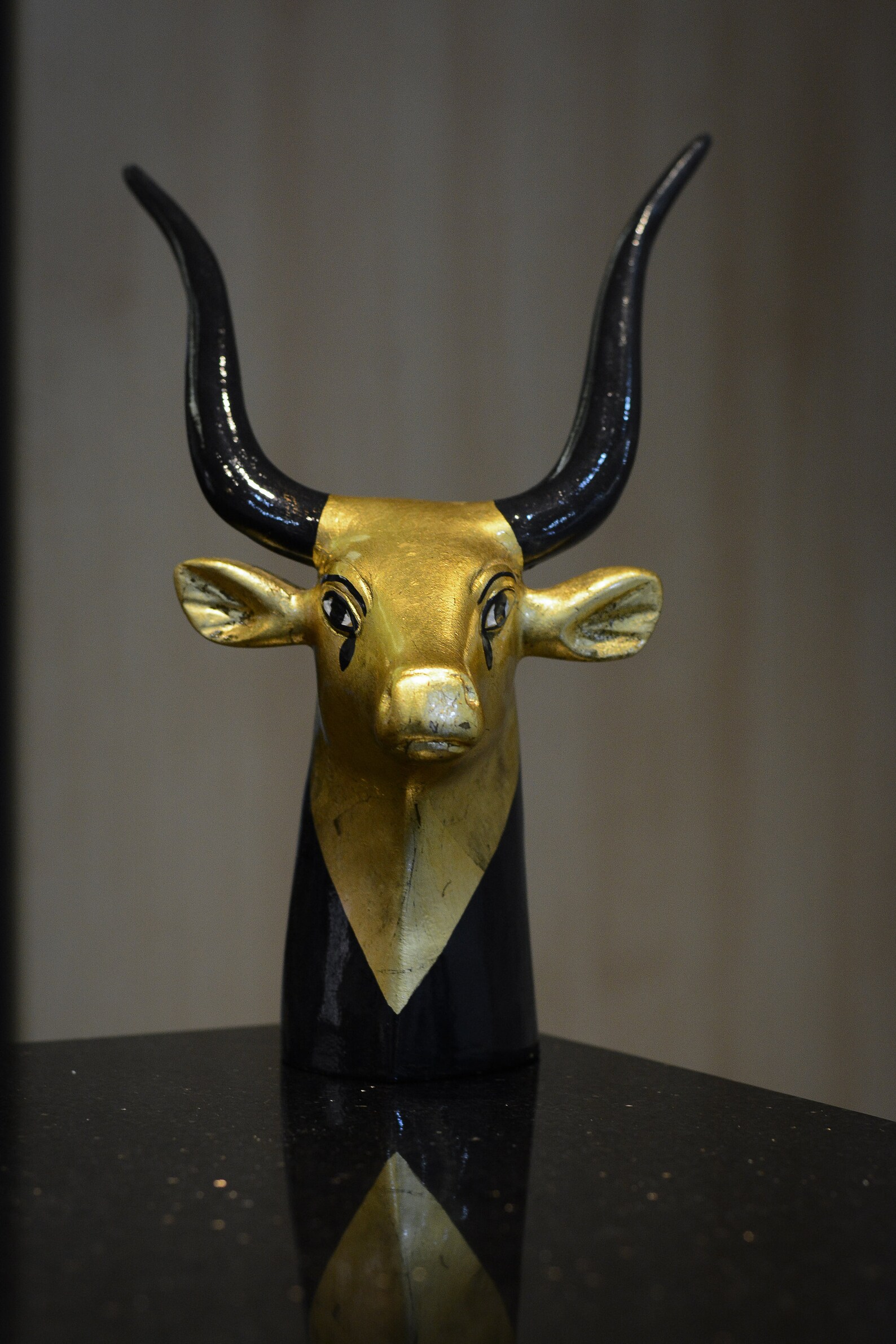 Egyptian Art Head of Hathor as Cow Goddess of Love Unique | Etsy