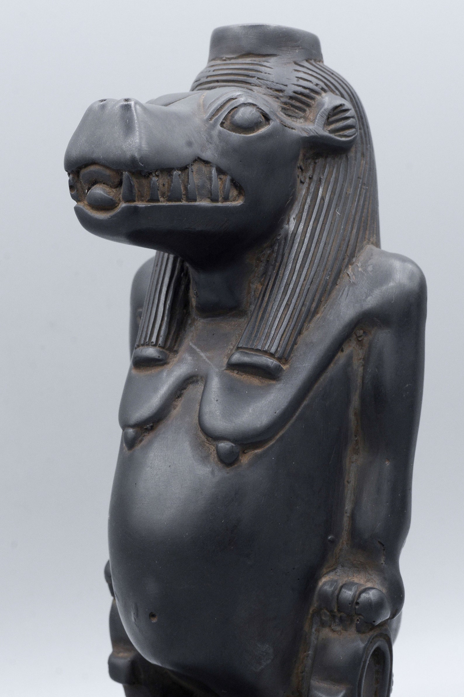 Statue of Taweret Hippos “goddess of Childbirth” Black Heavy 2 Size ...