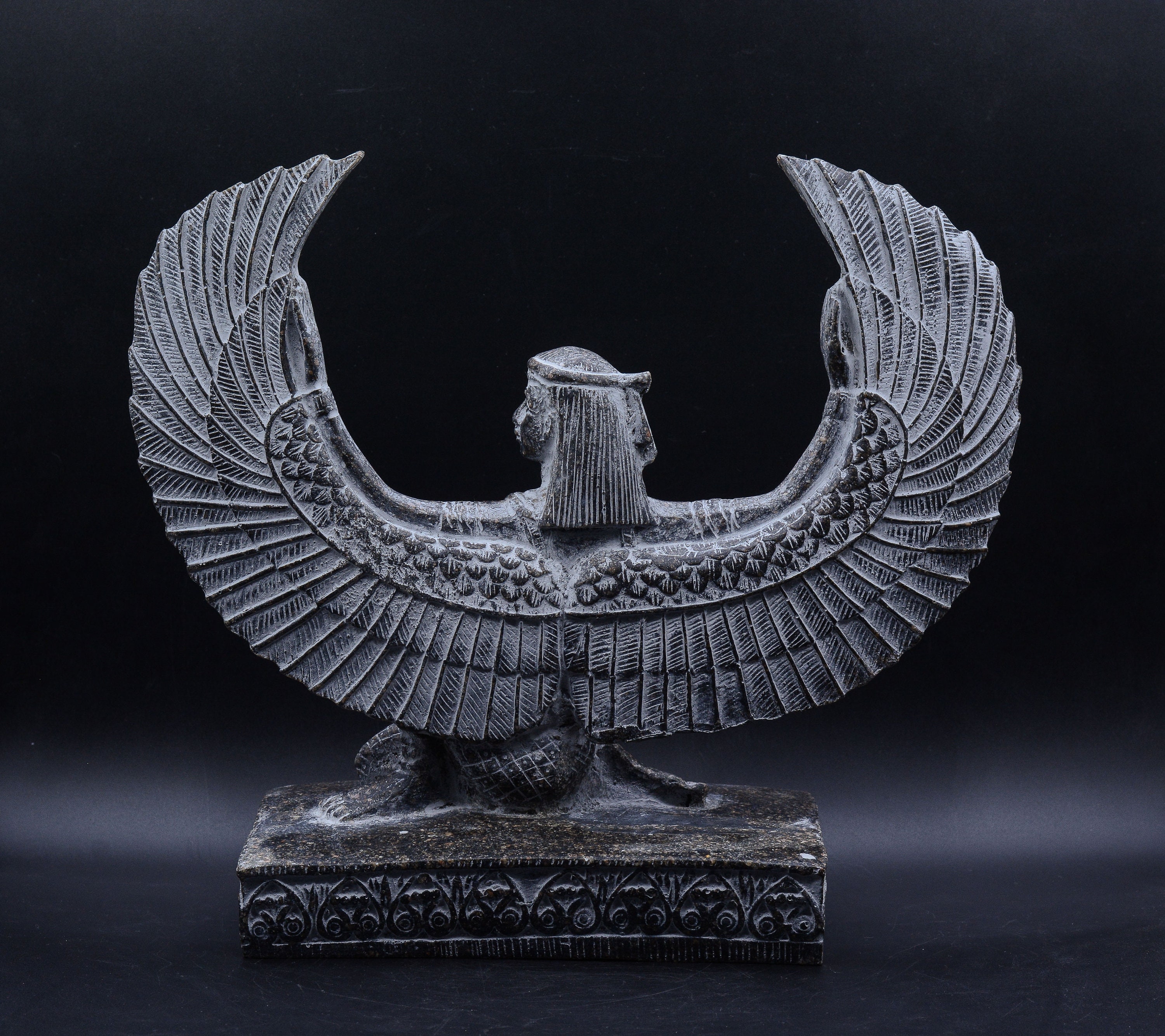 Isis wings Goddess statue large Sculpture Granite stone heavy | Etsy