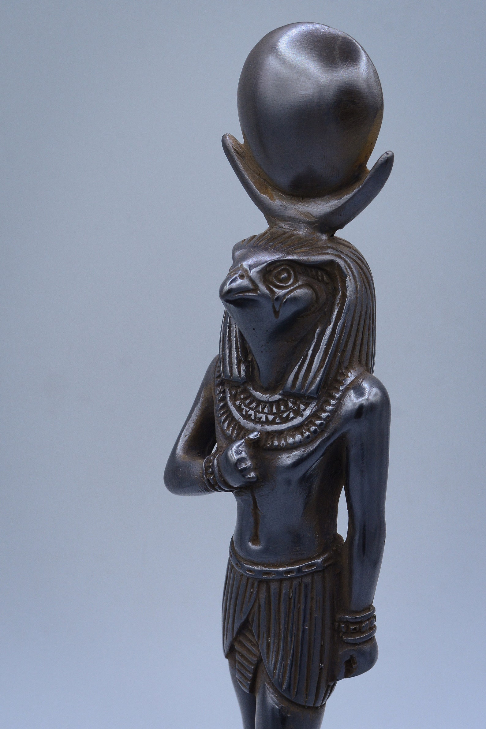 Ancient Egyptian Statue of Sun God Ra Harakhte Crowned With a Solar ...