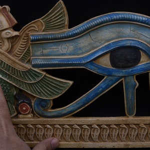 Ancient Egyptian Art Eye of Horus Sculpture Stone Unique Painted Old ...