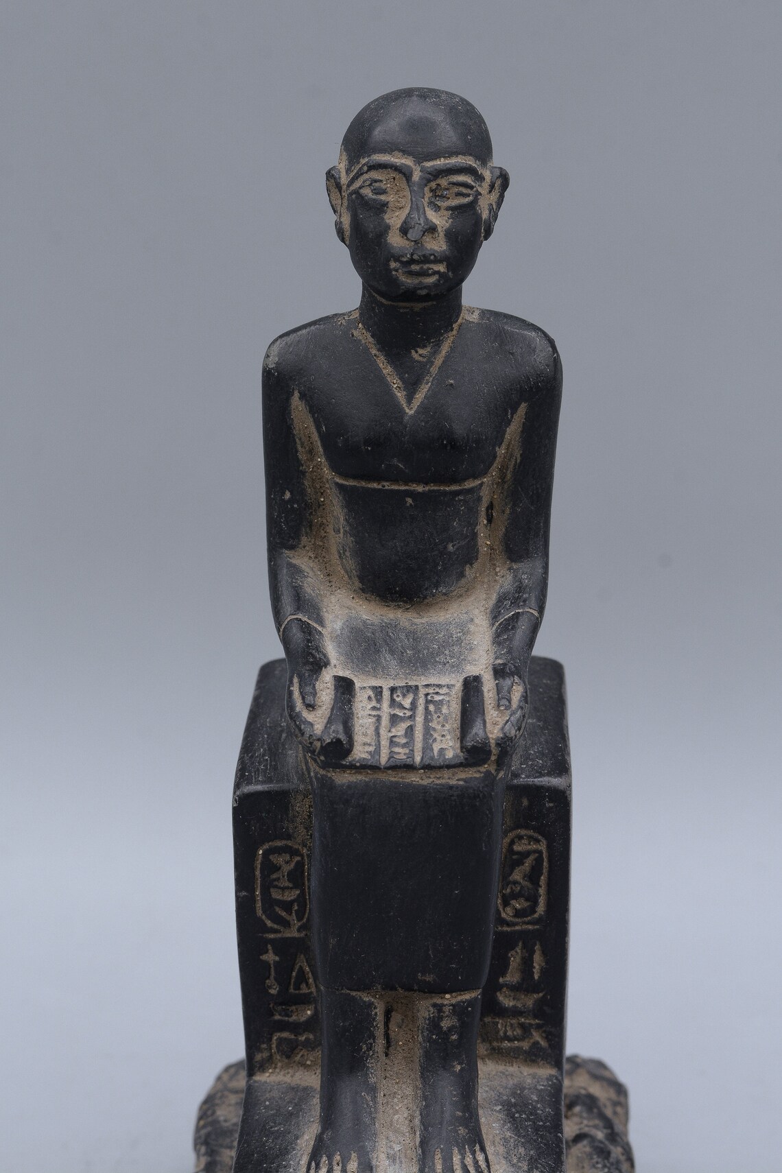 Statue of Egyptian art Seated statue of Imhotep holding an | Etsy