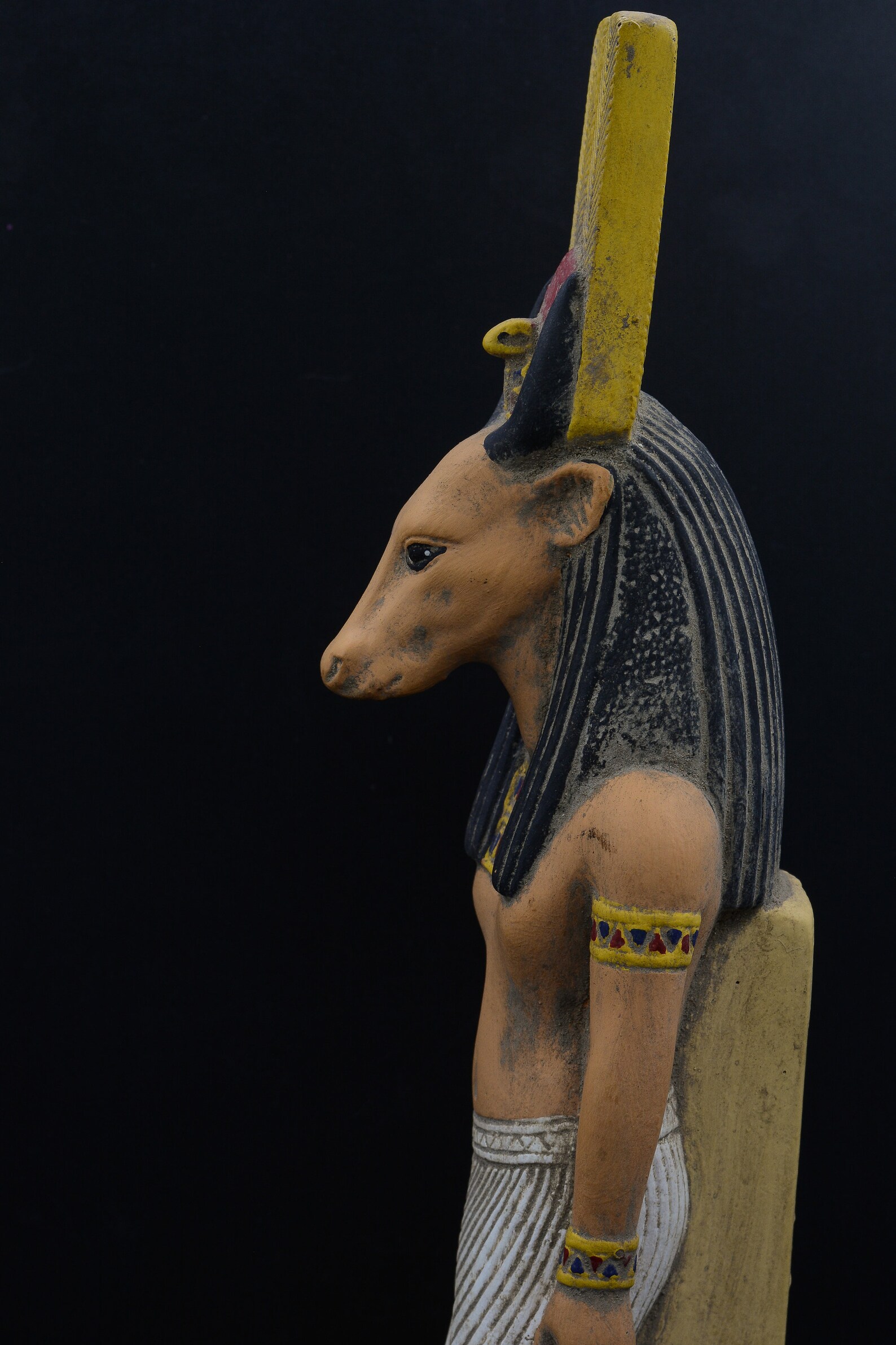 Unique Egyptian art heavy statue of the warrior god Montu | Etsy