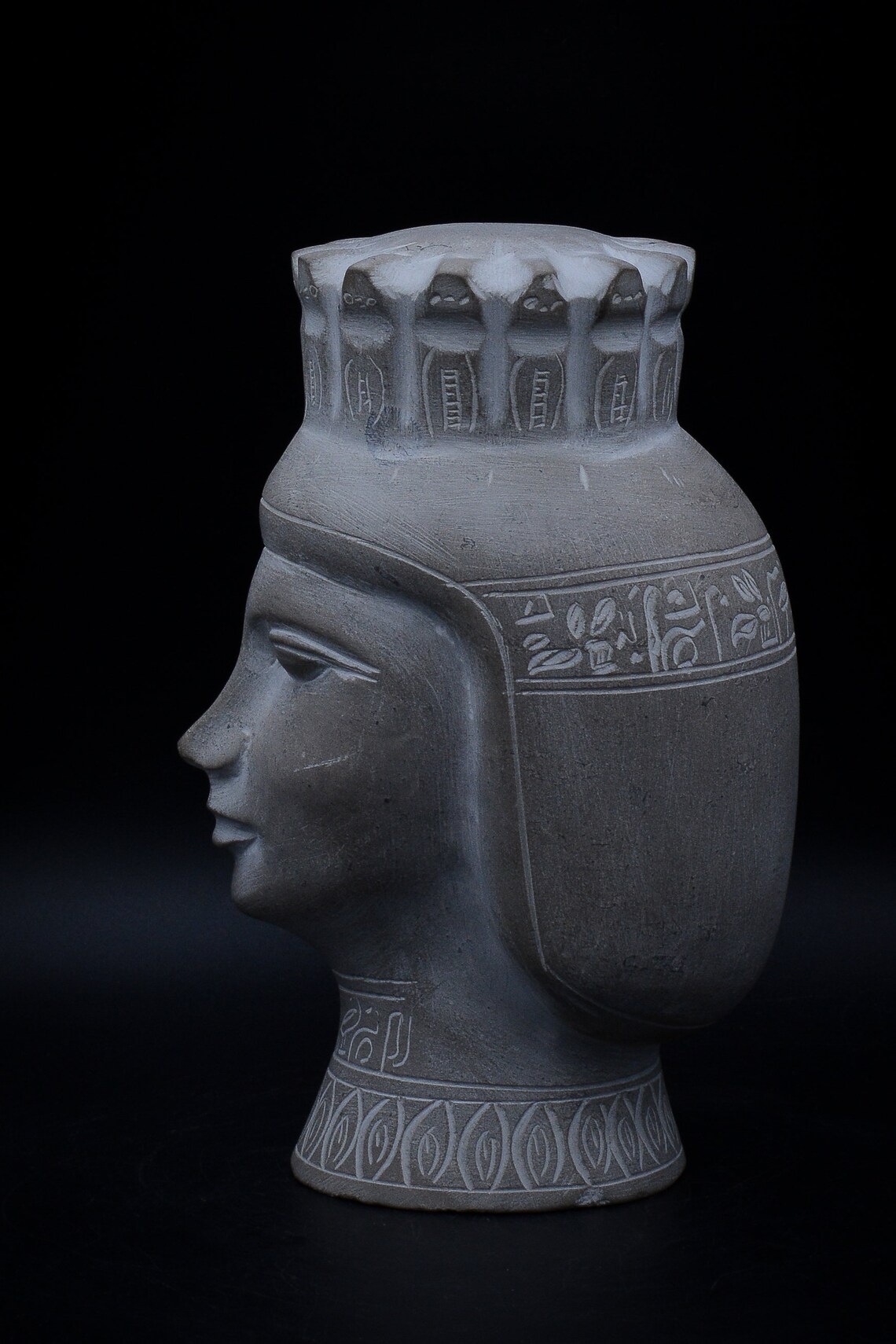 Unique Egyptian Queen Nefertari Vintage Statue Carved Heavy | Etsy