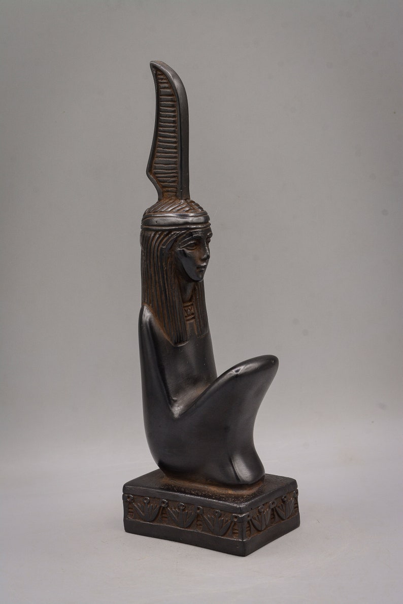 Statue Maat Goddess of Balance and Truth Black Figurine Handmade ...