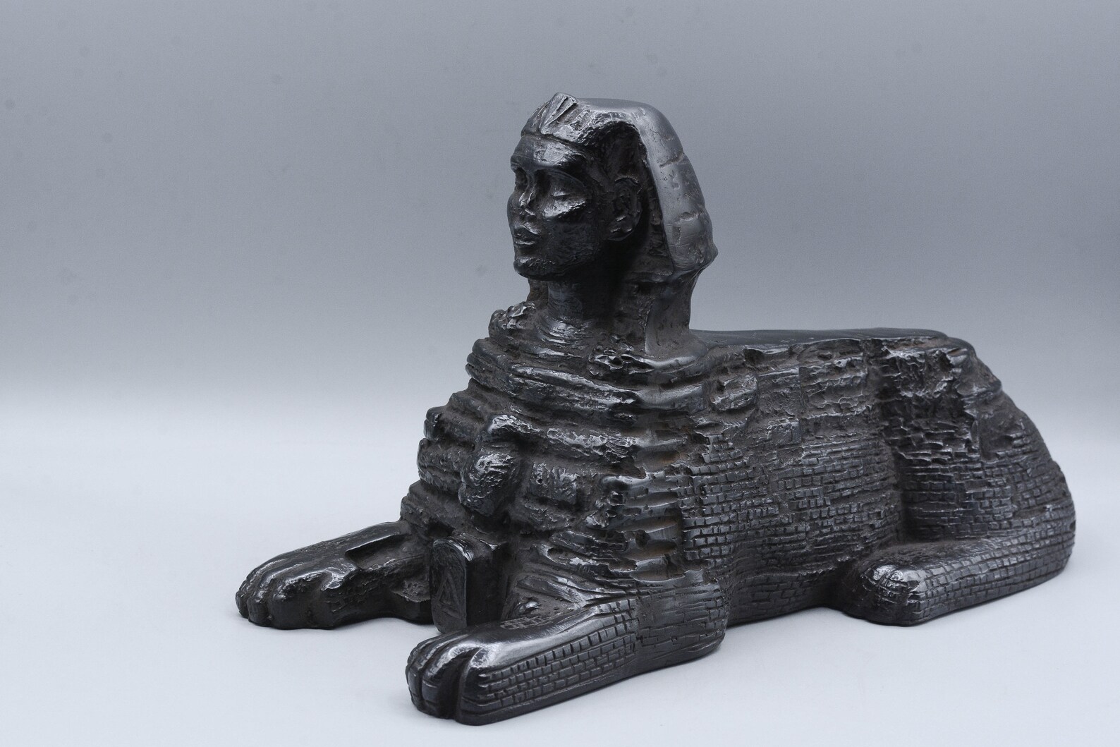 Unique Egyptian Sphinx Large Statue Black Heavy Solid Stone | Etsy