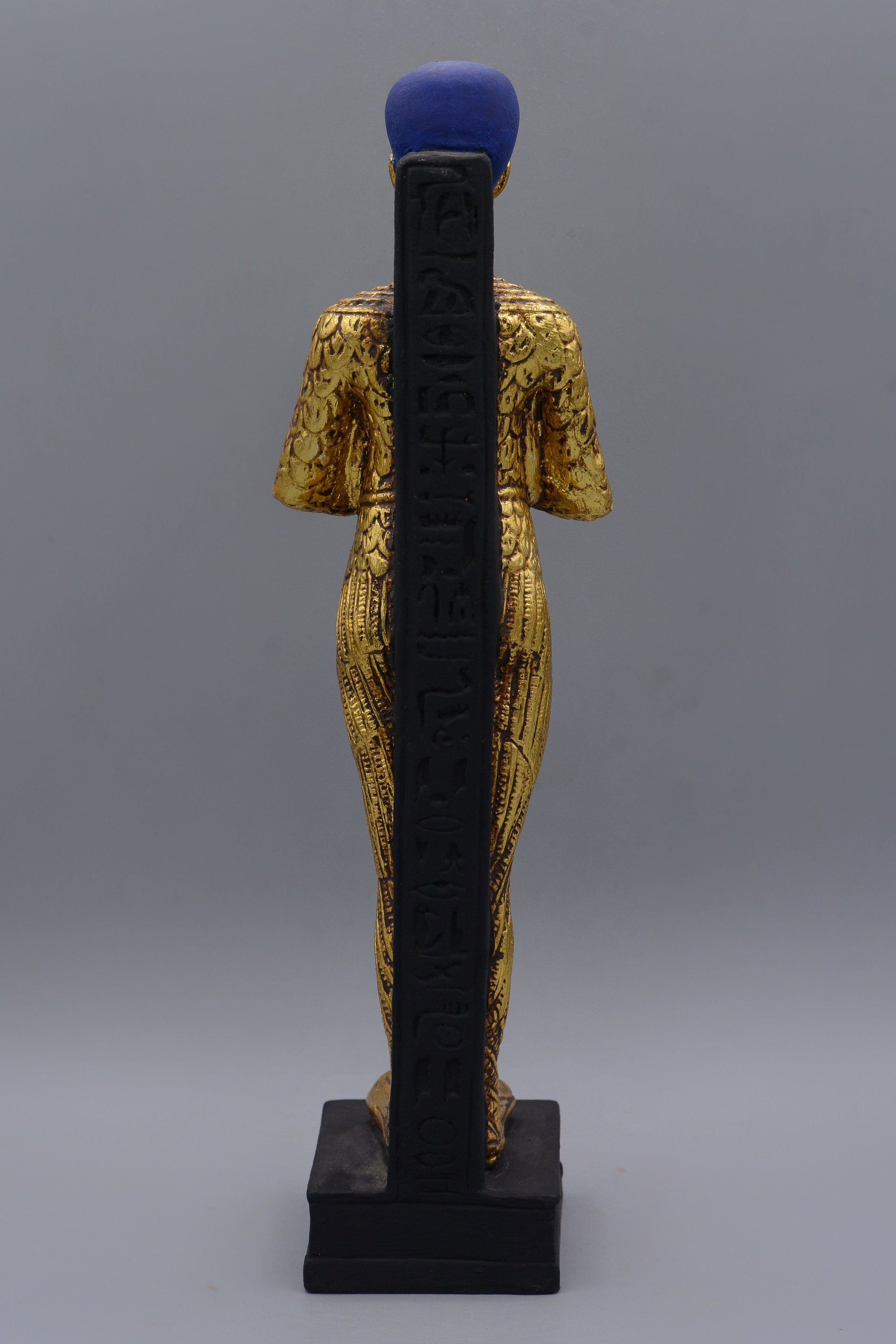 Statue God Ptah Hand painted golden holding Was scepter 2 | Etsy