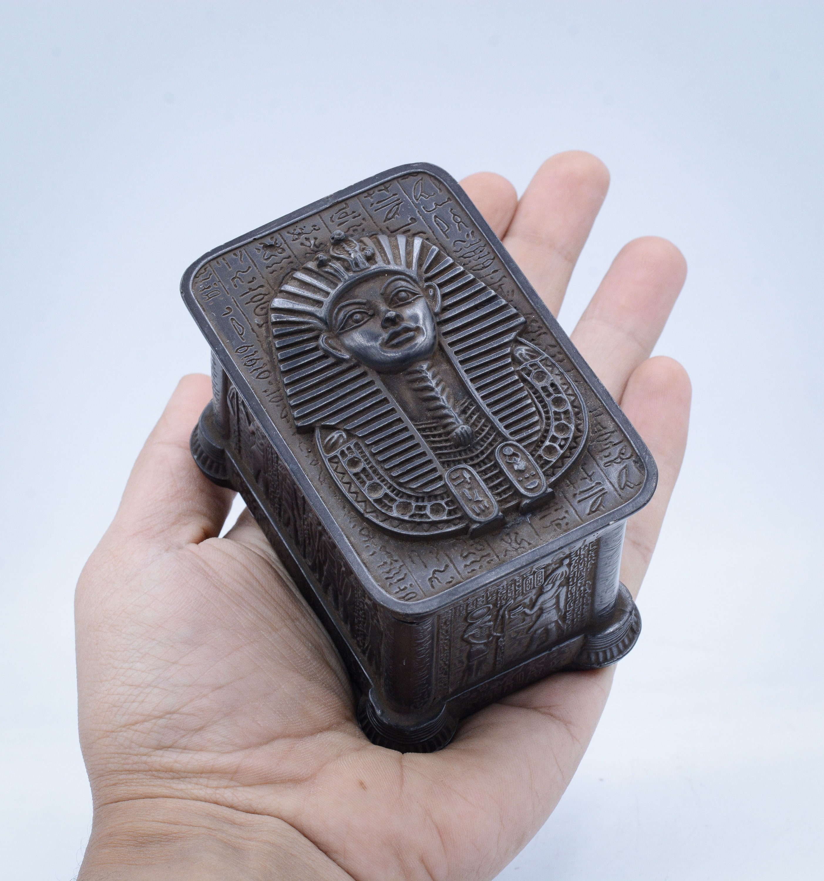 Egyptian Box king Tut Pharaonic inscriptions decorative art | Etsy