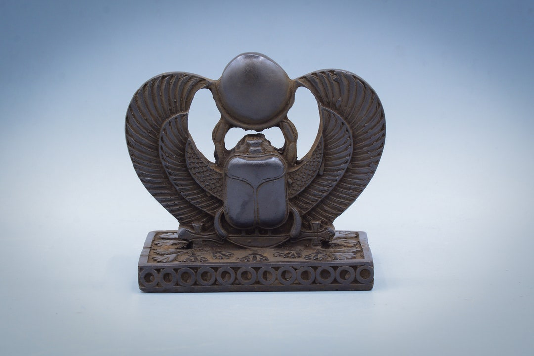 EGYPTIAN Art Winged SCARAB BEETLE Khepri Small Black Made in Egypt - Etsy