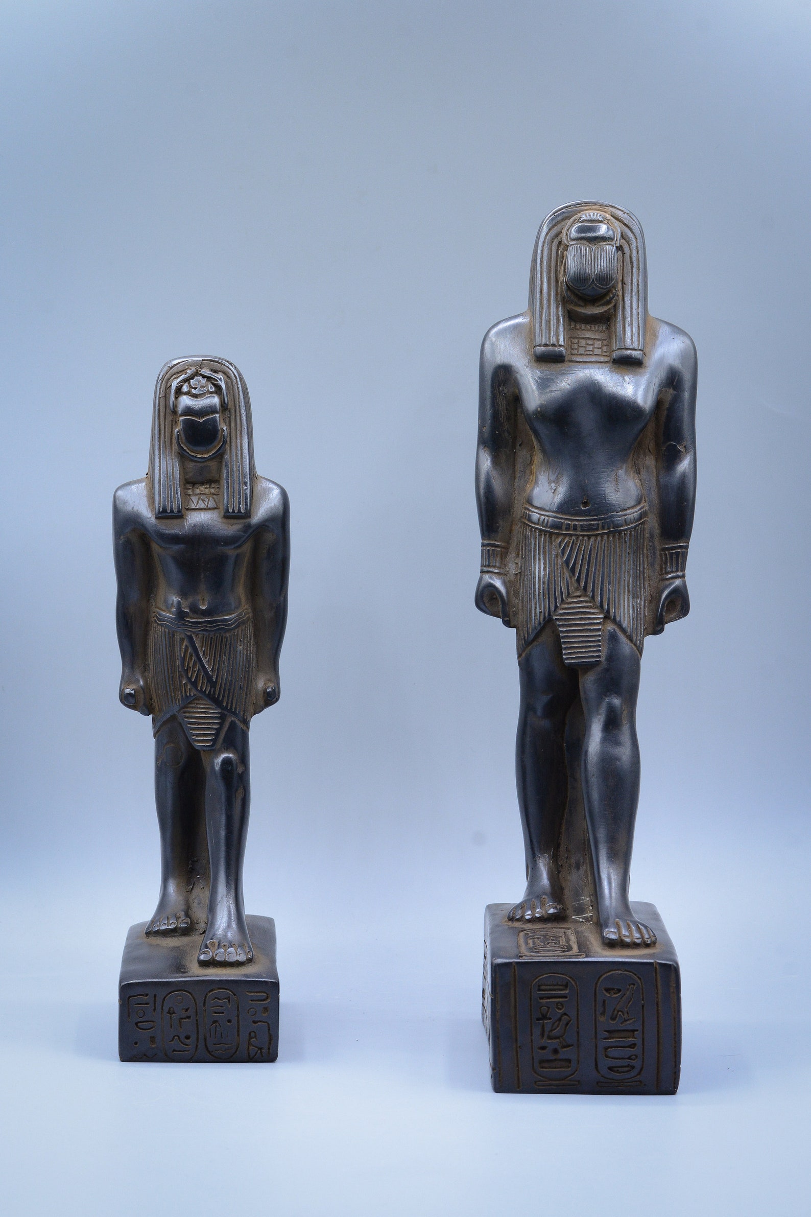 Statue of Egyptian God Khepri Scarab Sun God Black 2 Size Made in Egypt ...