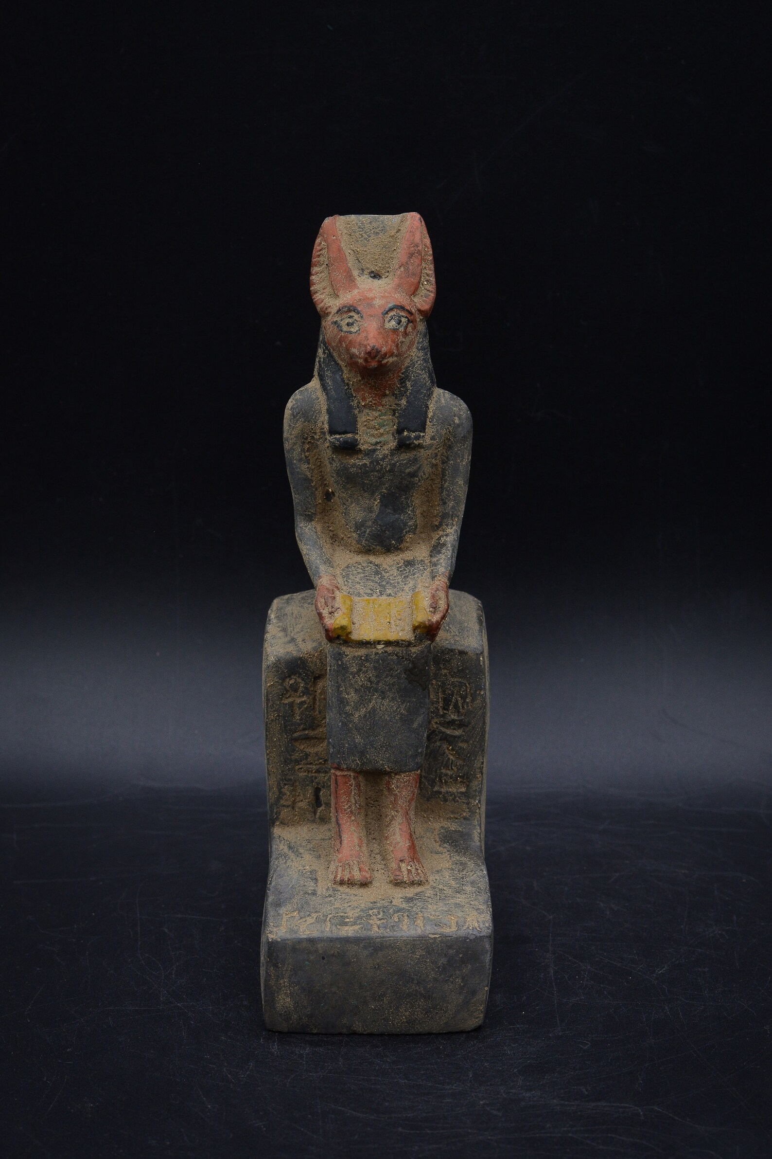 Statue of Egyptian God anubis Seated 2 style stone made in | Etsy