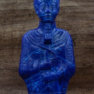 Statue of Egyptian God Ptah Blue Handcrafted Heavy Statue Made in Egypt ...