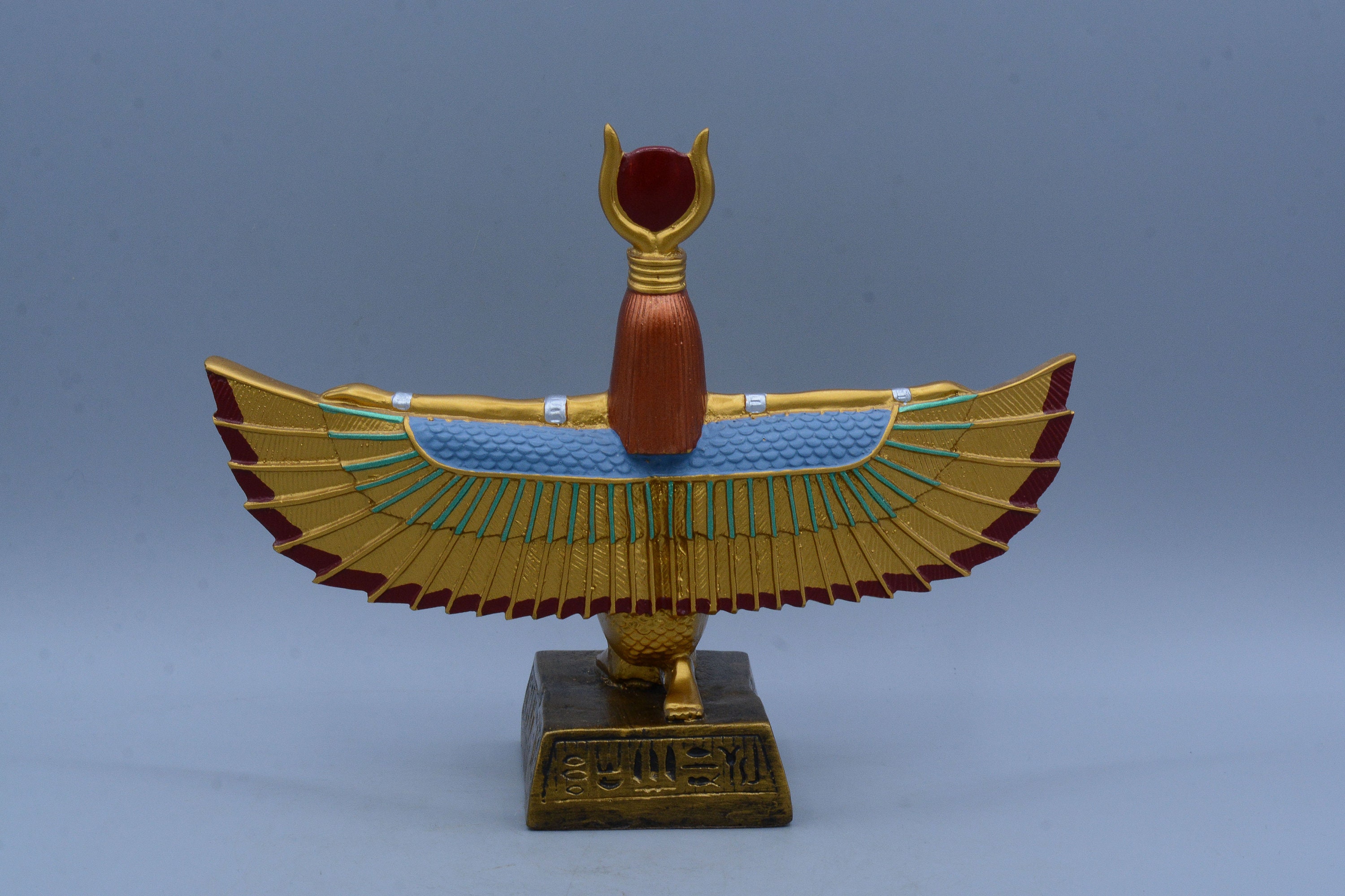 Flying Wings Egyptian Goddess Isis Statue hand painted 2 style | Etsy