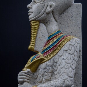 Statue Egyptian God Ptah Sculpture Handcrafted Painted Sandstone Made ...
